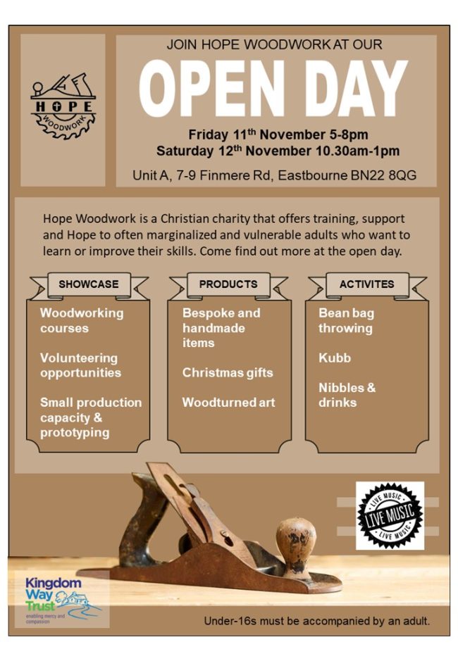 Hope Woodwork Open Day - Churches Together for Eastbourne